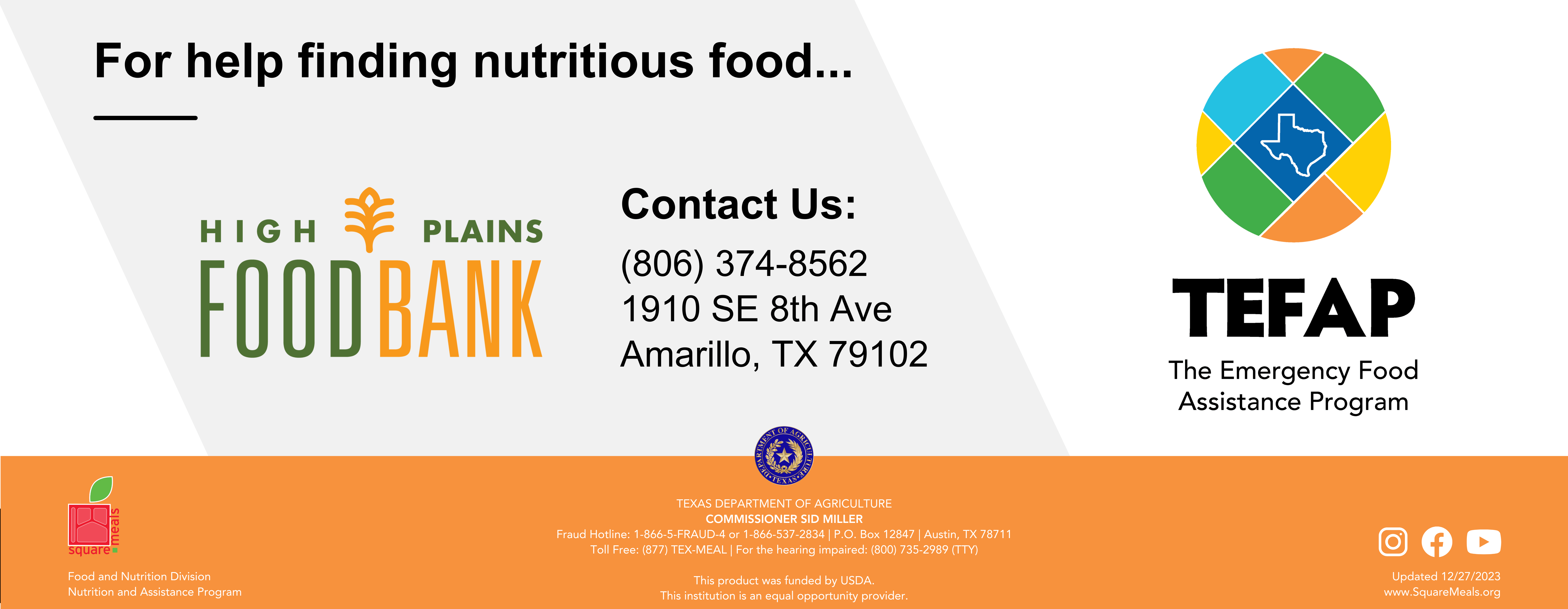 Emergency Food Assistance Program - High Plains Food Bank